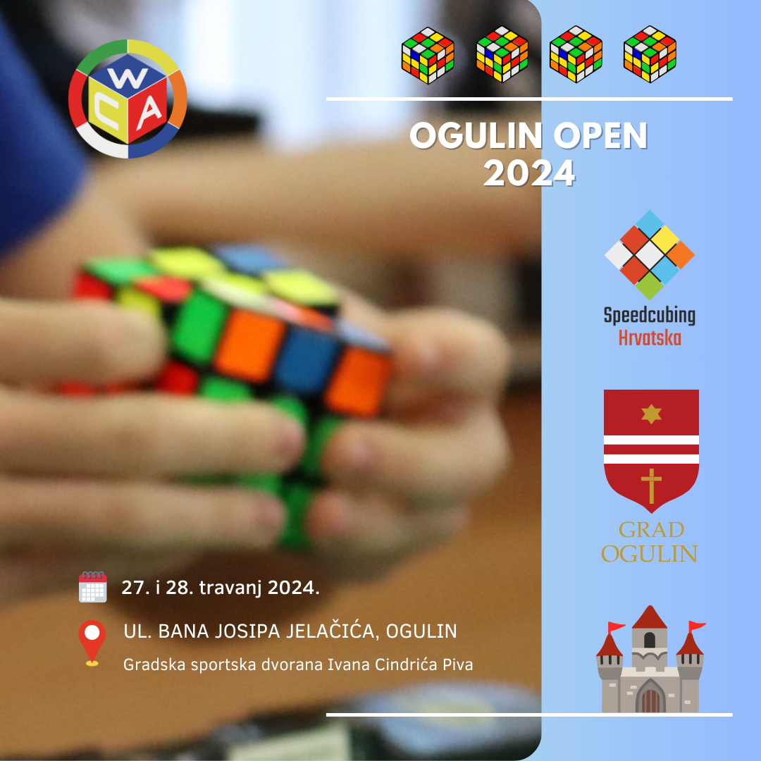 Natjecanje u slaganju Rubikove kocke - Ogulin Open 2024. - Grad Ogulin Natjecanje u slaganju Rubikove kocke - Ogulin Open 2024. - Grad Ogulin